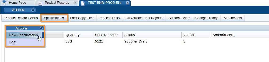1. How to create a new specification from an existing one? – PLM ...